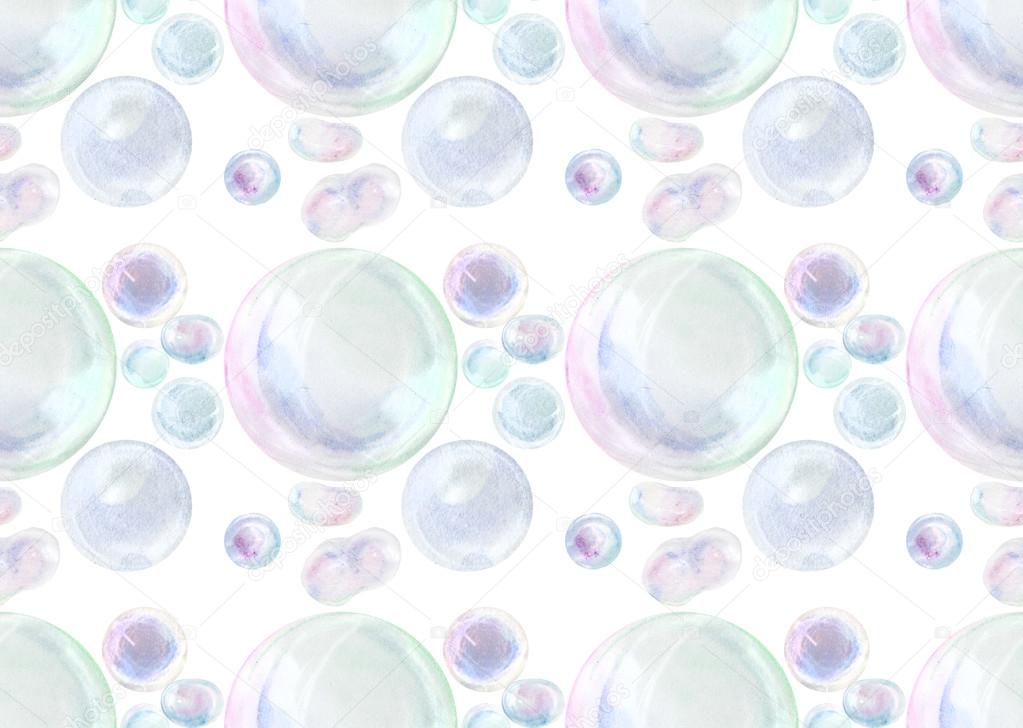 Watercolor soap bubbles pattern — Stock Photo © homunkulus28 #106135146