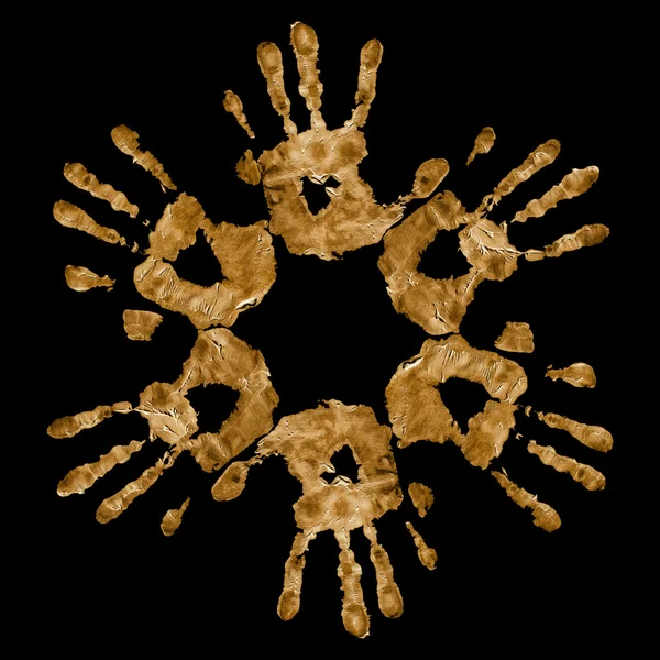 Acrylic textured hand prints Stock Illustration by ©homunkulus28 #109378088