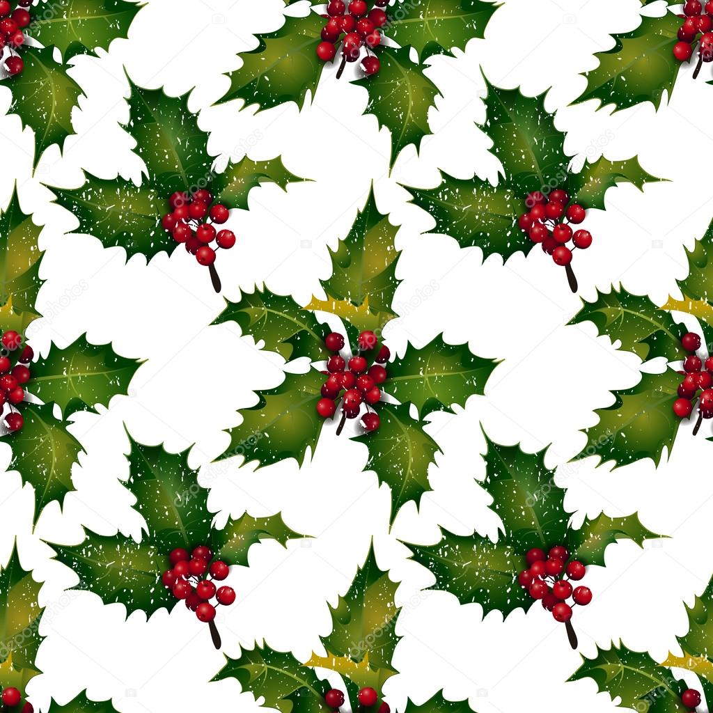 Vector holly - seamless pattern Stock Vector Image by ©homunkulus28 ...