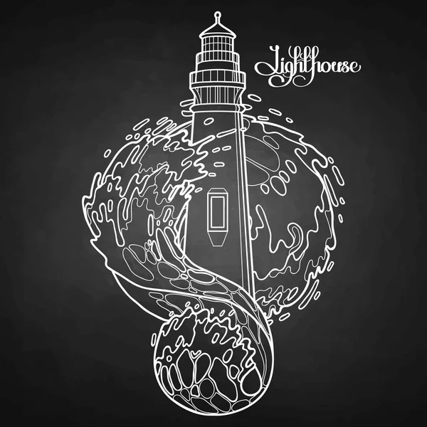 Graphic lighthouse during a storm Stock Vector Image by ©homunkulus28 ...