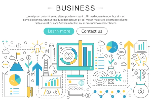 Vector elegant thin line flat design time management concept. Website header banner. Time ...