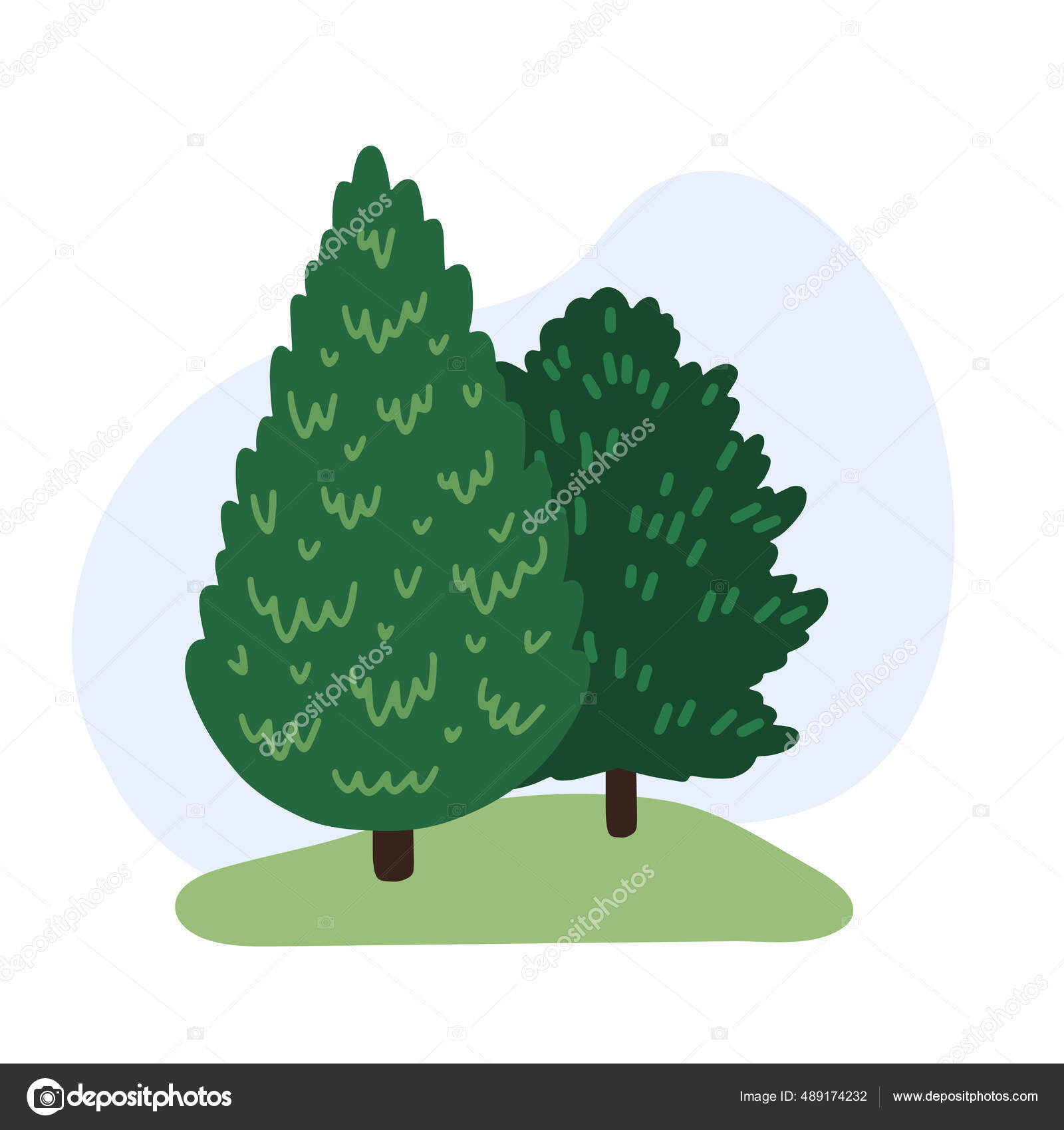 Animated Evergreen Trees