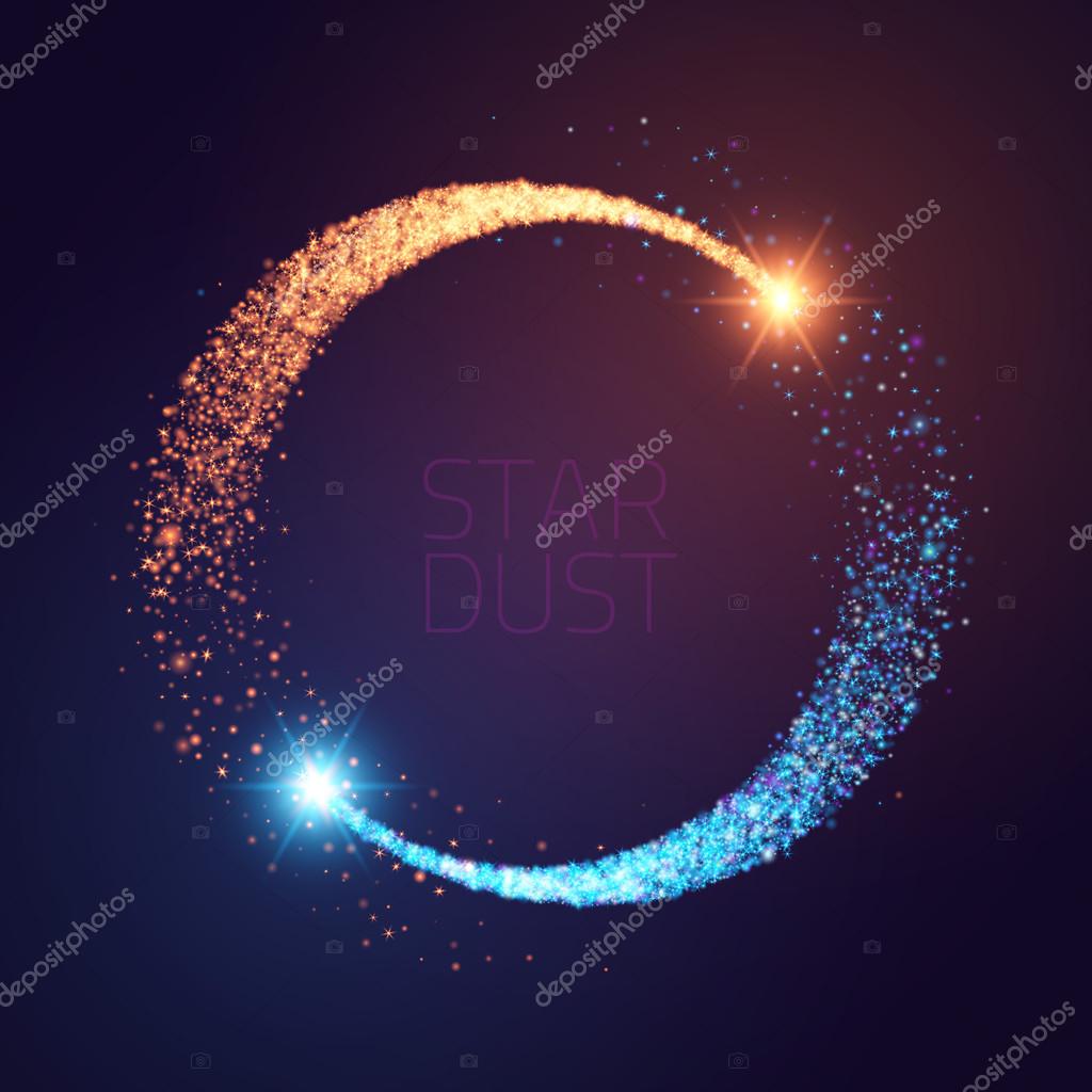 Vector star dust circle. Magic glittering illustration. Stock Vector ...