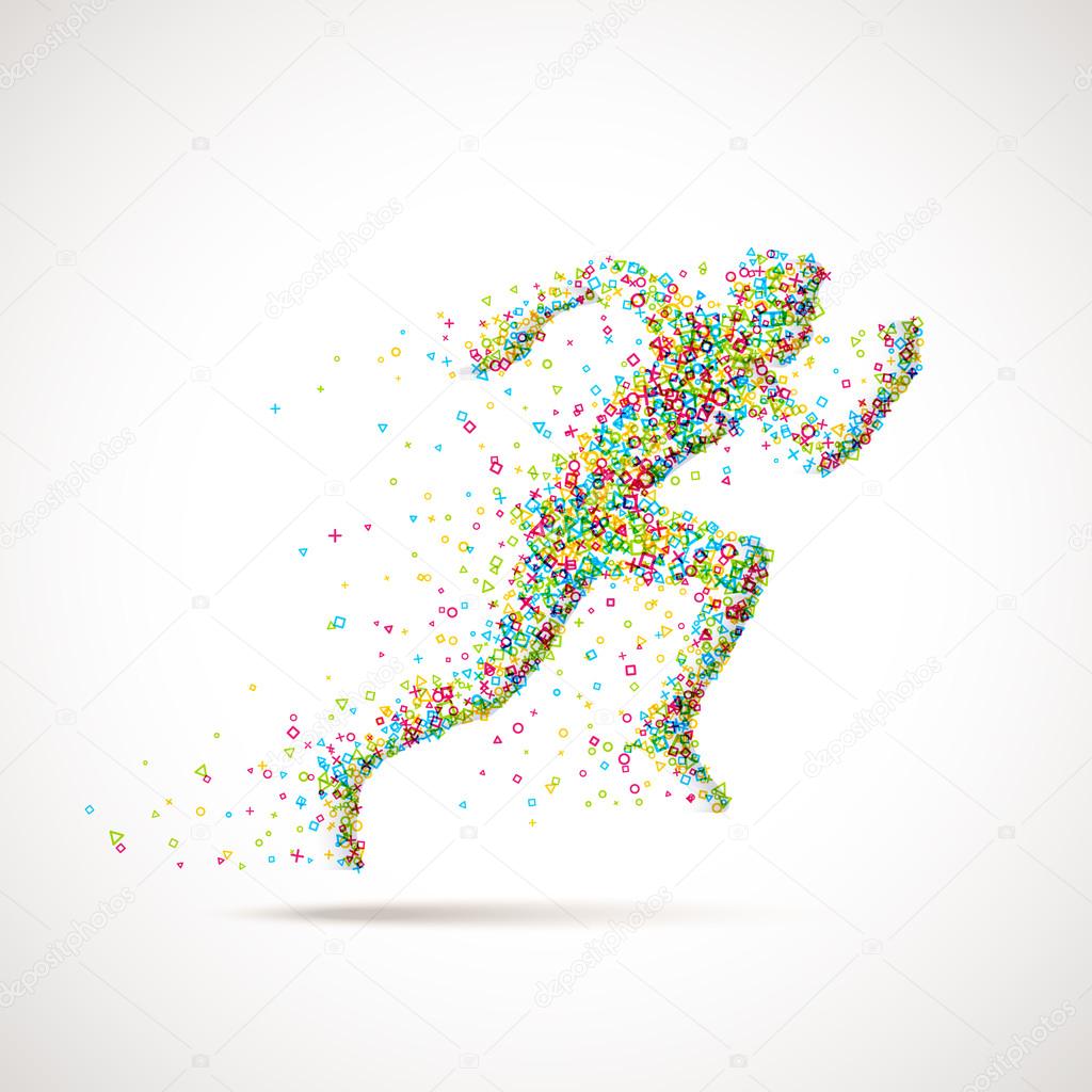 Running man silhouette Stock Vector Image by ©garybaldi #109843226