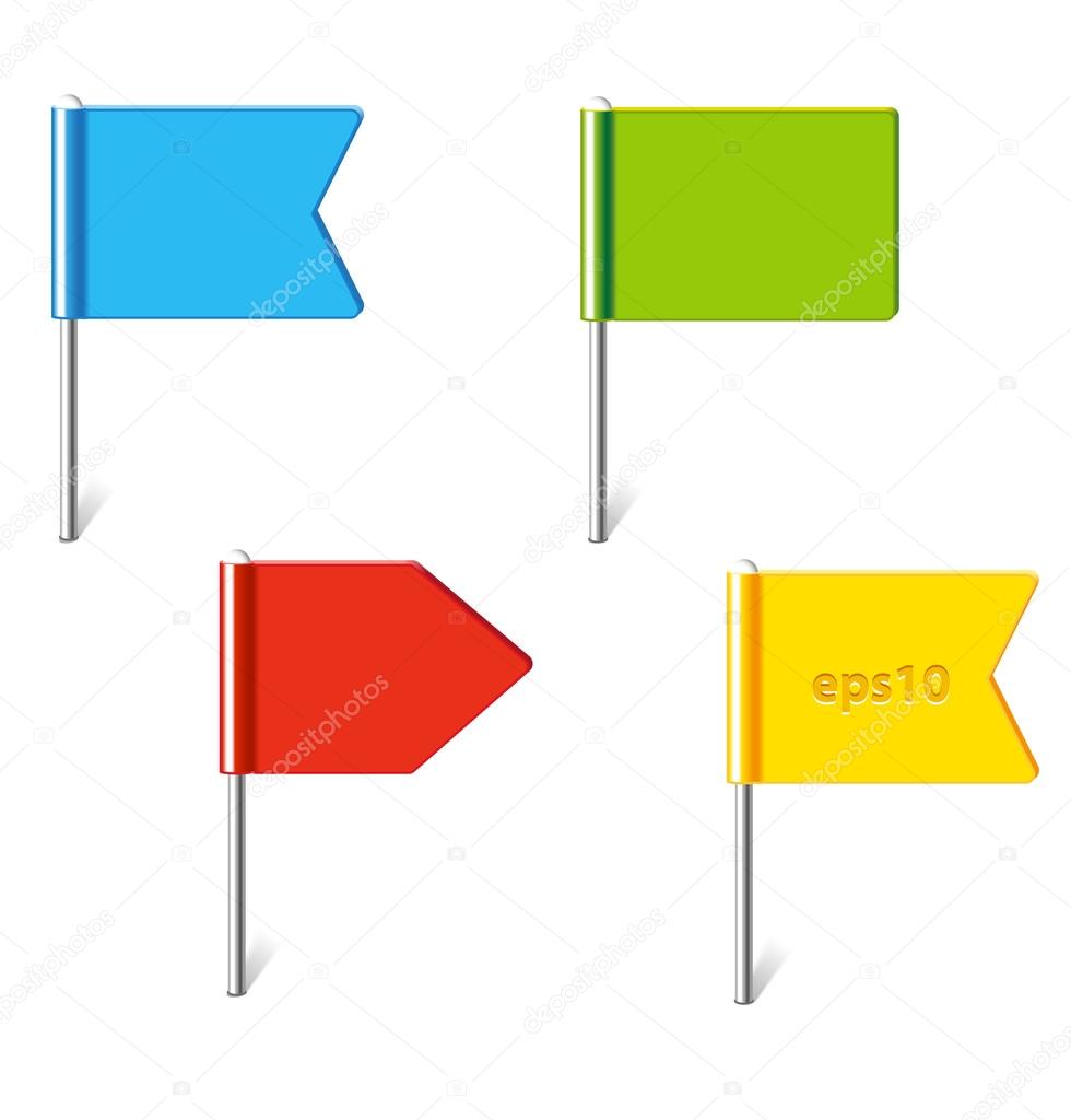 Colorful flags pins Stock Vector Image by ©garybaldi #88419030