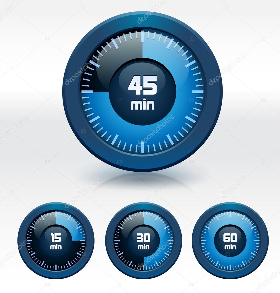 Blue round timers Stock Vector Image by ©garybaldi #88419514