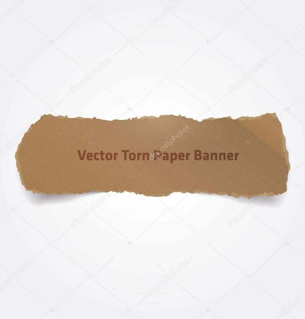 Torn paper banner Stock Vector Image by ©garybaldi #88419986