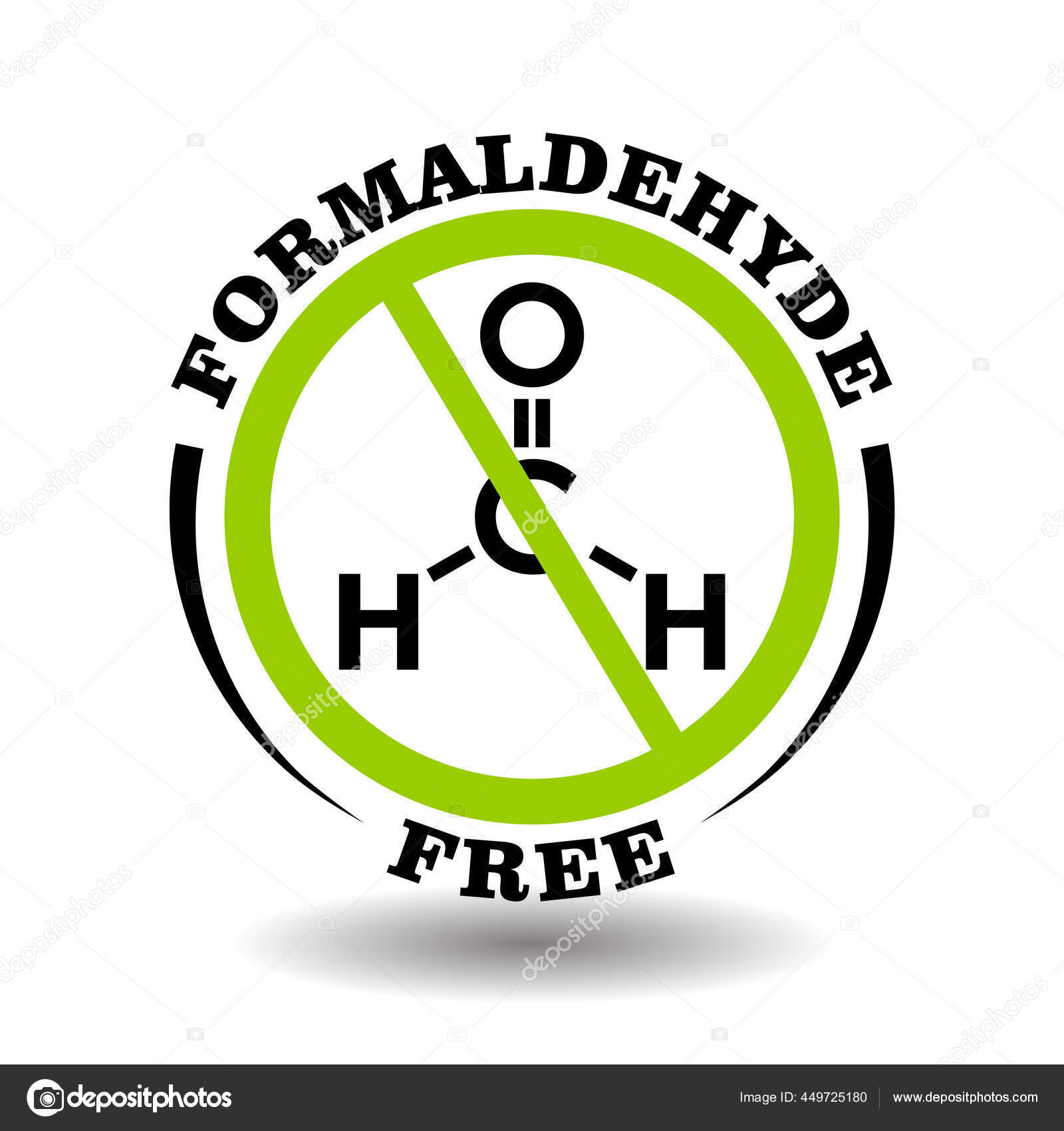 Prohibited Vector Stamp Formaldehyde Free Bio Packaging Label Sign ...