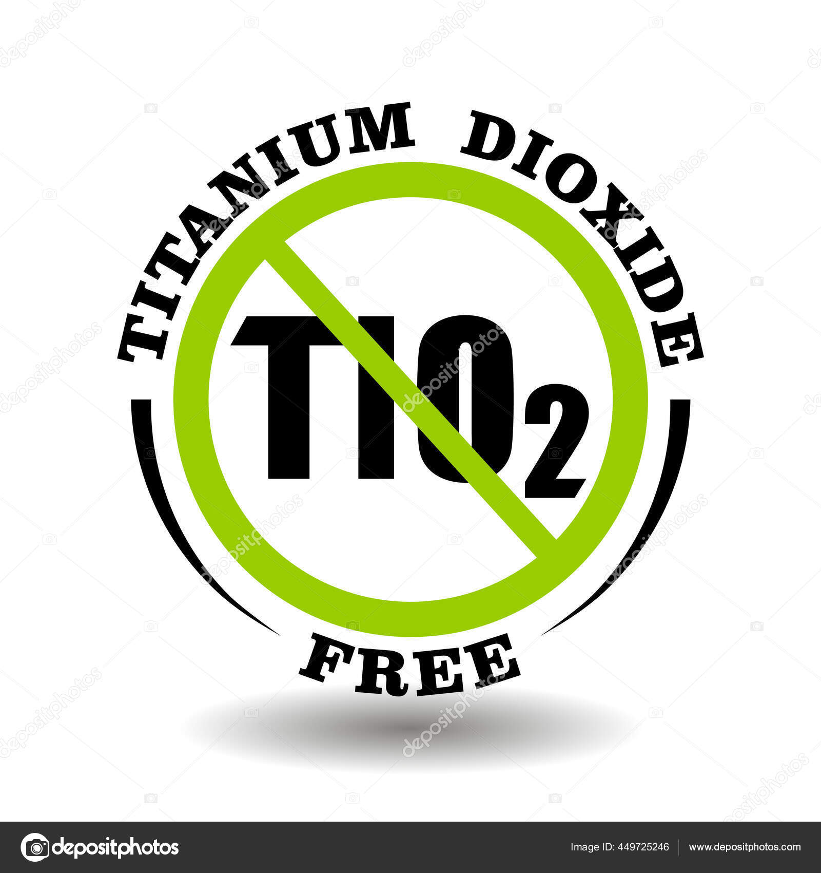 Prohibited Vector Stamp Titanium Dioxide Free Bio Packaging Label Sign ...