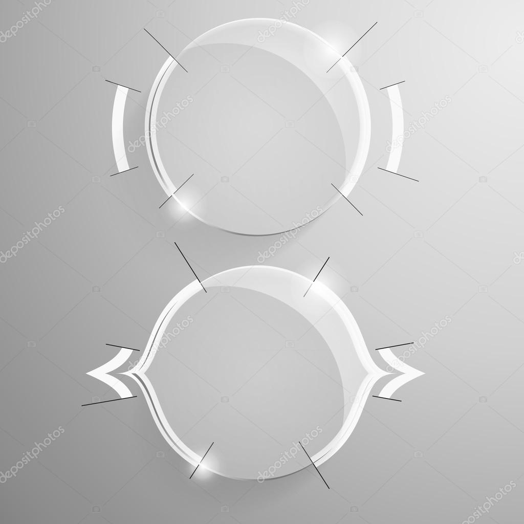 Set glossy figured banner, white technical line Stock Vector by ©OlgaKN ...