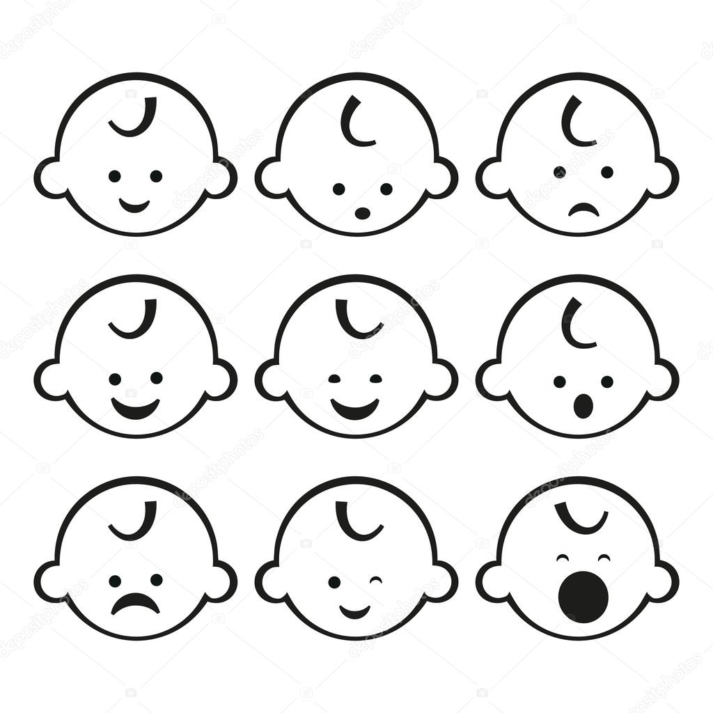 Smiley faces. Baby boy Set. Stock Vector Image by ©GalinaAlex #94965510