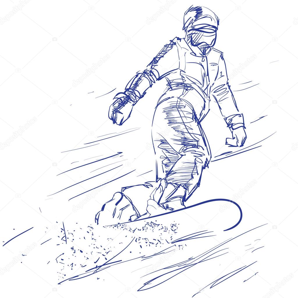 Dibujo Realista De Snowboard