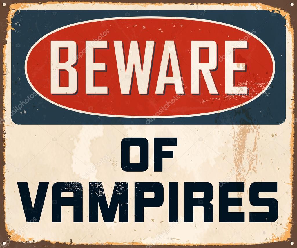 Halloween warning sign. Beware of vampires! — Stock Vector ... Halloween warning sign. Beware of vampires! — Stock Vector ...