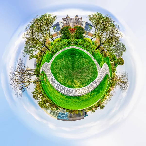 Overpopulated urban planet covered in city buildings Stock Photo by ...