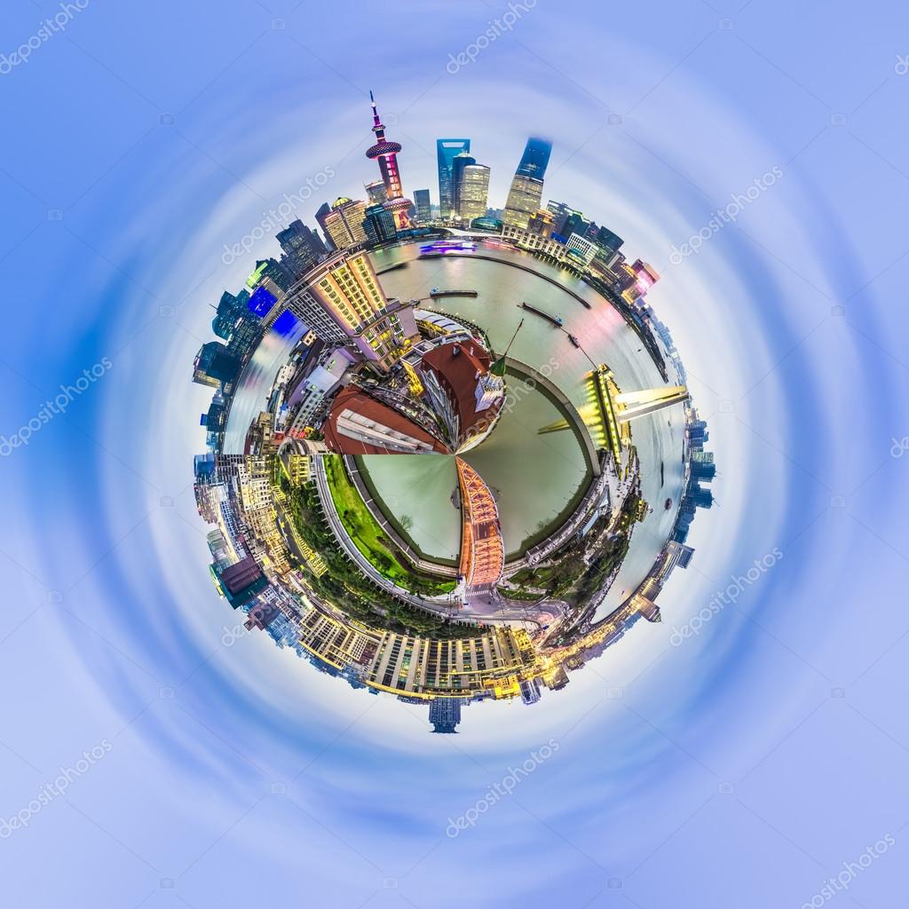 Overpopulated urban planet covered in city buildings Stock Photo by ...