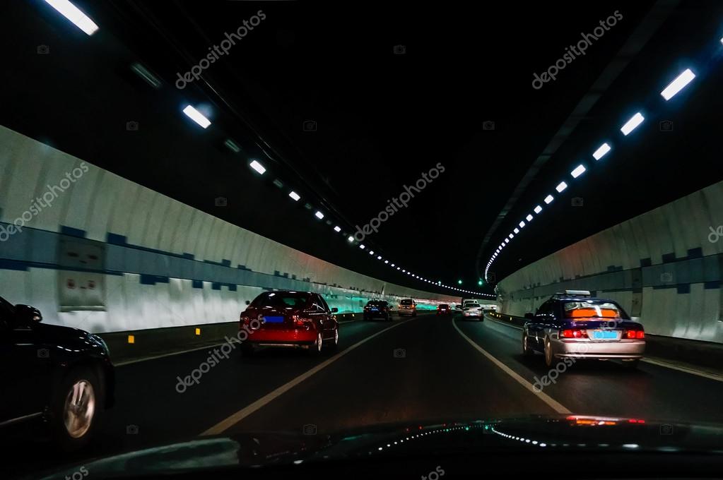 Tunnel on the highway - motion picture — Stock Photo © fanjianhua #88572348