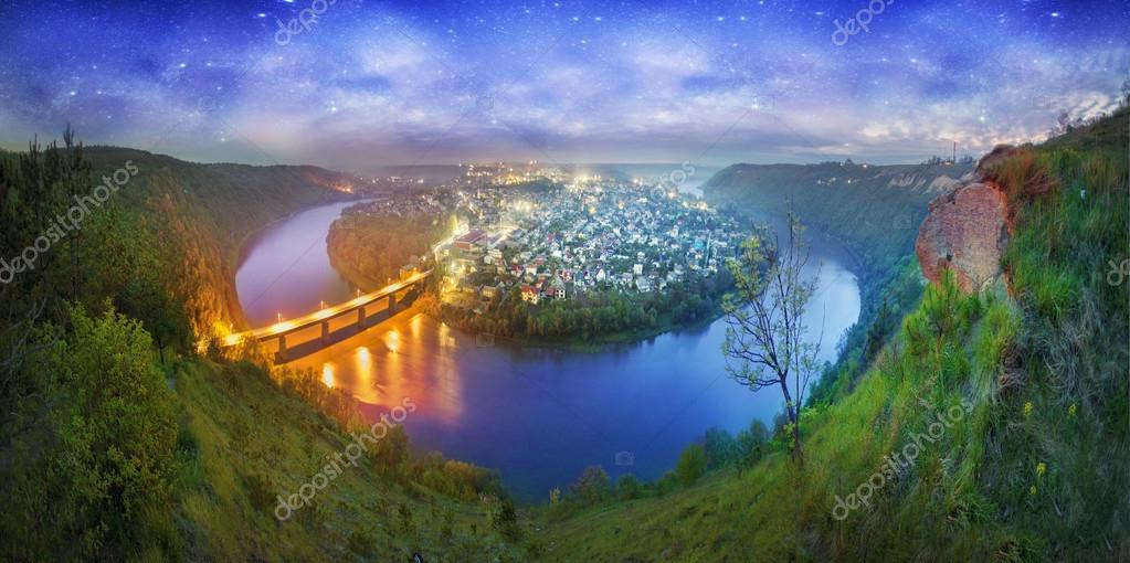 Dniester river meanders Stock Photo by ©panaramka.ukr.net 90482780