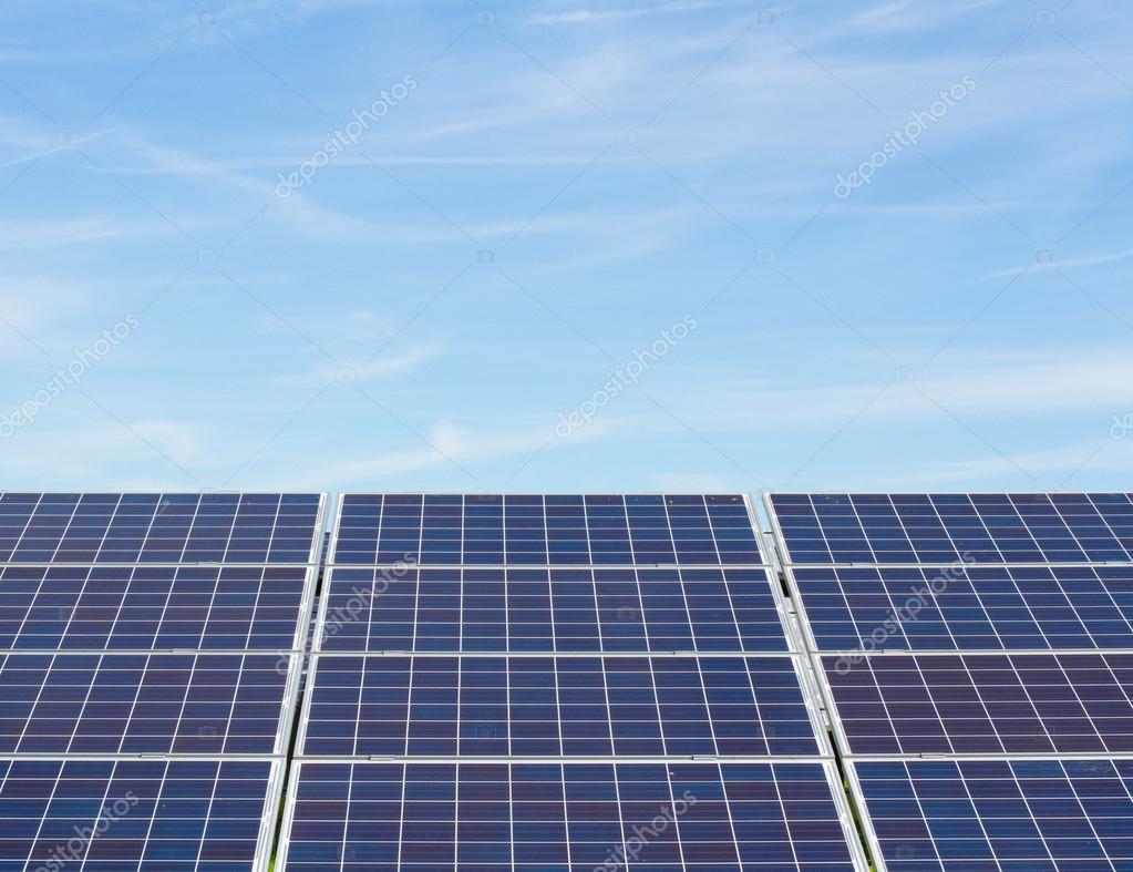 Rows Of Solar Panels Stock Photo by ©teamjackson 120852518