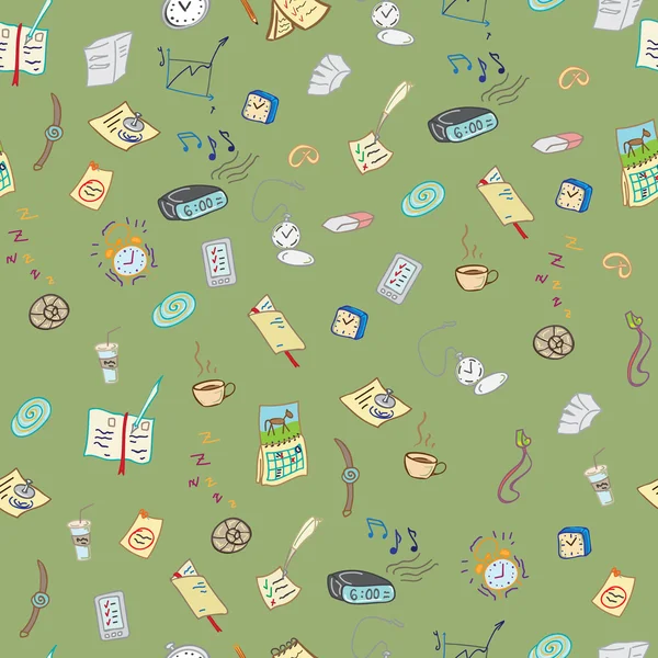 Vector back to school doodle elements pattern or background. Study and learning objects. Book ...