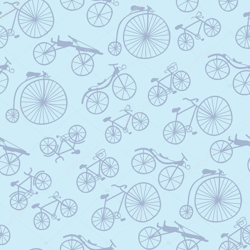 Vector Doodle Bicycles Pattern — Stock Vector © sanumko #98371484