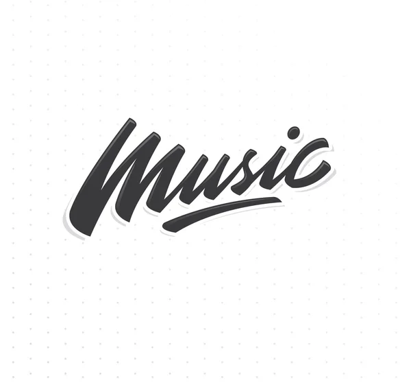 The Word Music In Cursive