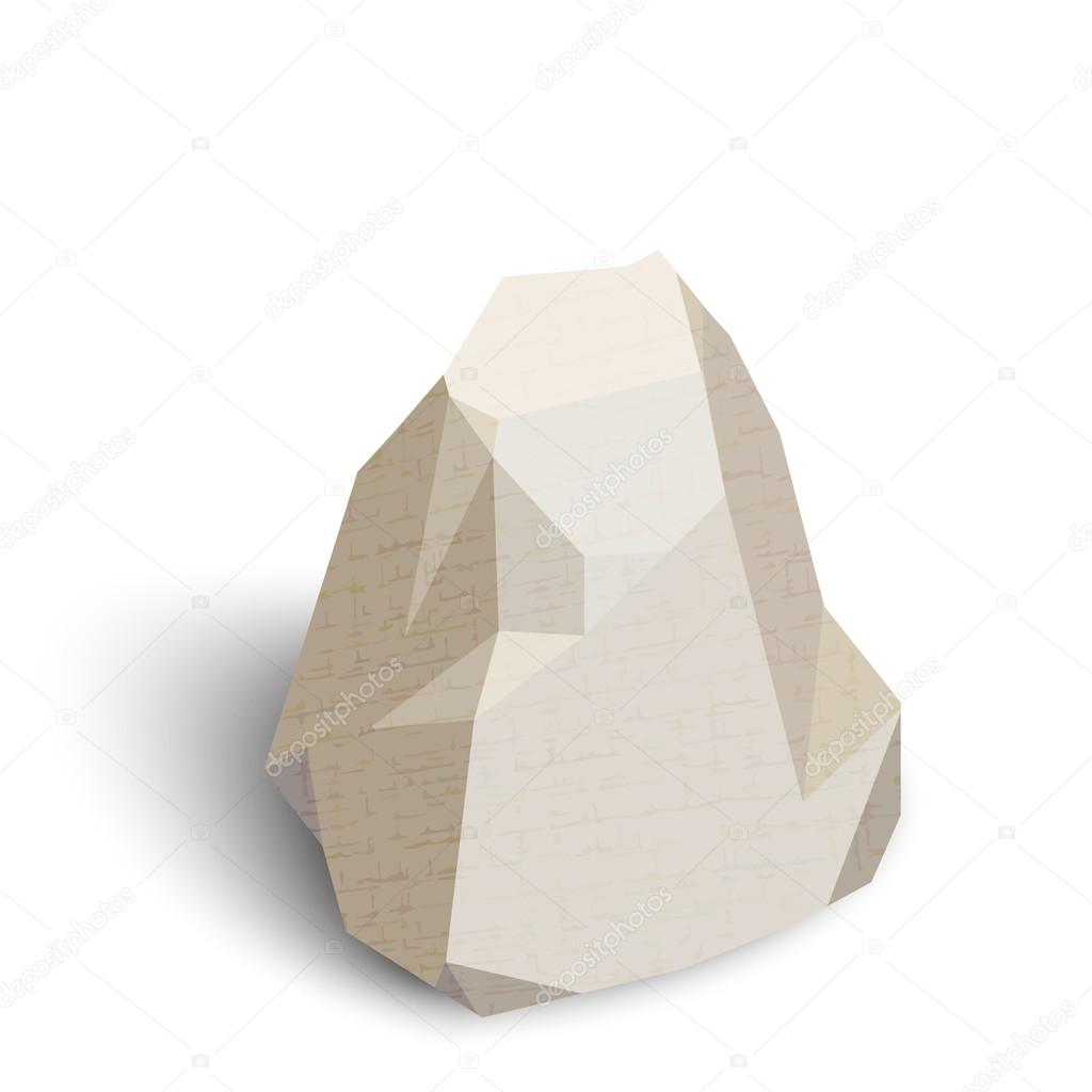 Stone isometric isolated on white background. Vector illustratio Stock ...