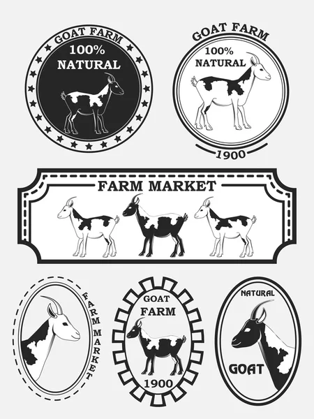 Goat cheese label Vector Art Stock Images | Depositphotos