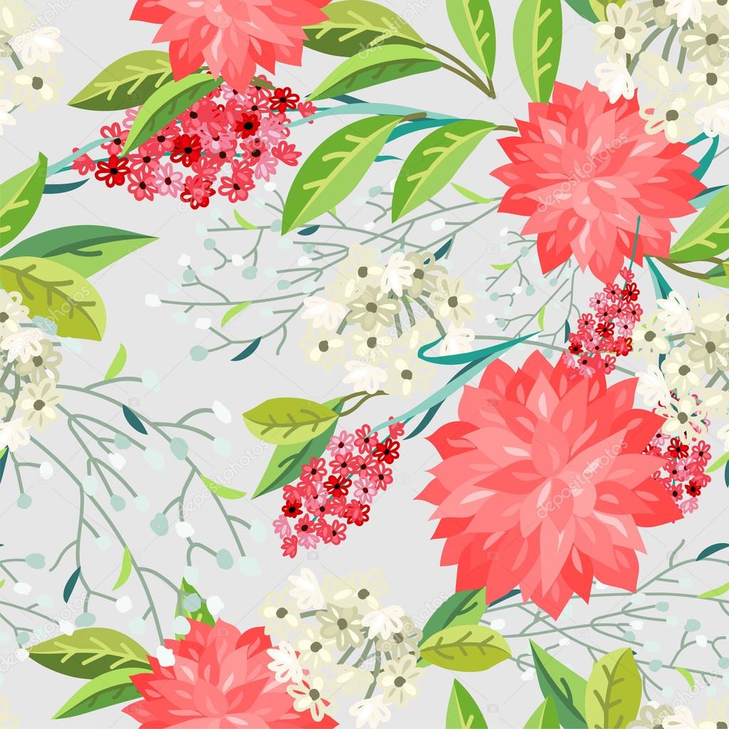 Seamless floral background. Stock Vector Image by ©alexdancer #117320466