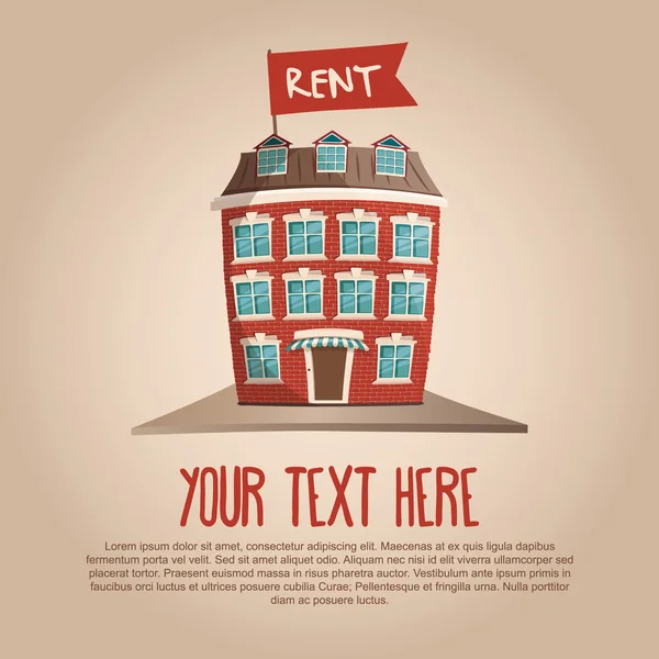 House for rent. Vector illustration, Real estate Stock Vector Image by ...