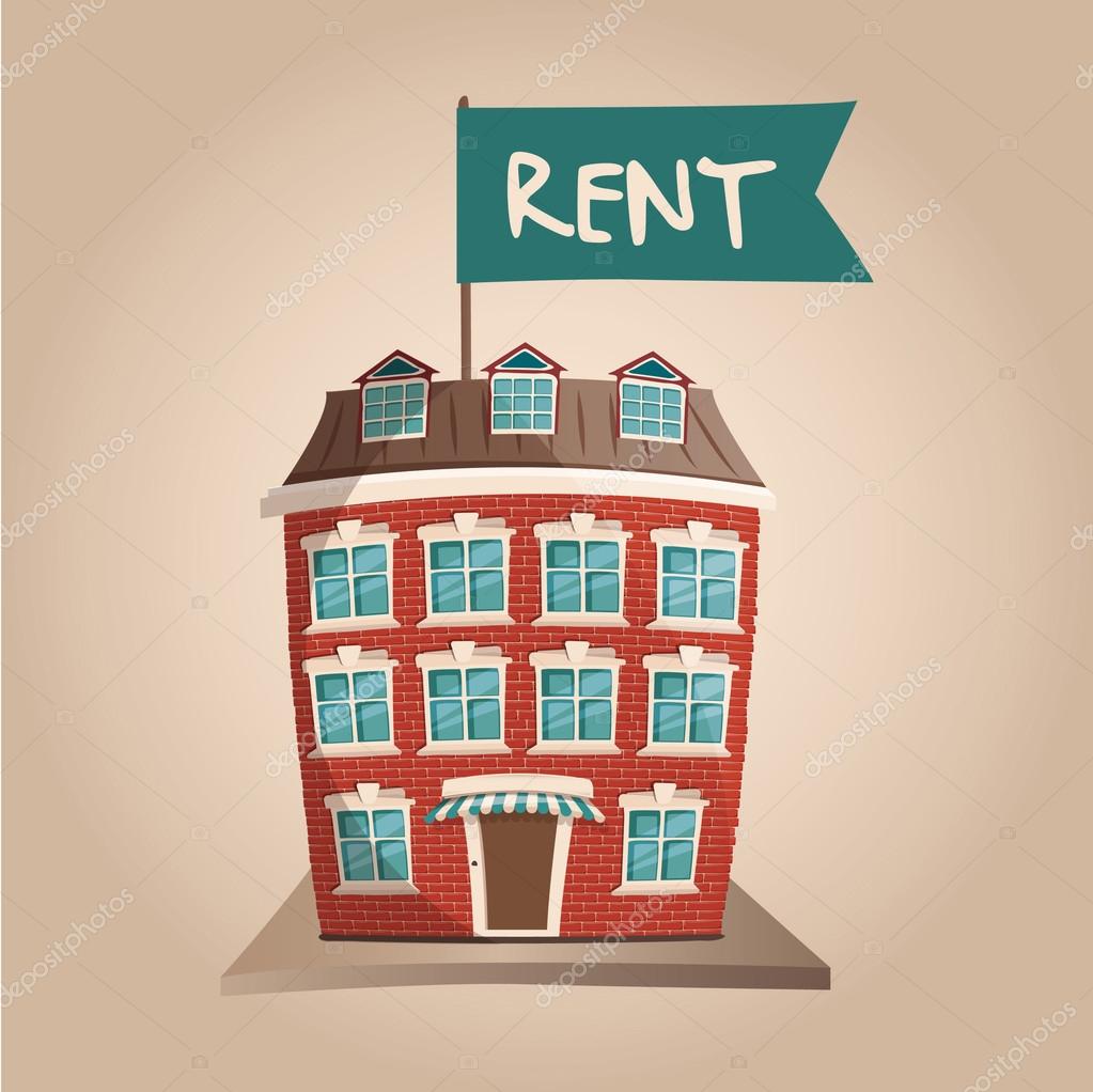 House for rent. Vector illustration, Real estate Stock Vector Image by ...