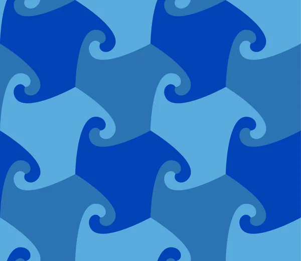 Geometric Seamless Pattern Interlocking Waves Textile Print Vector ...