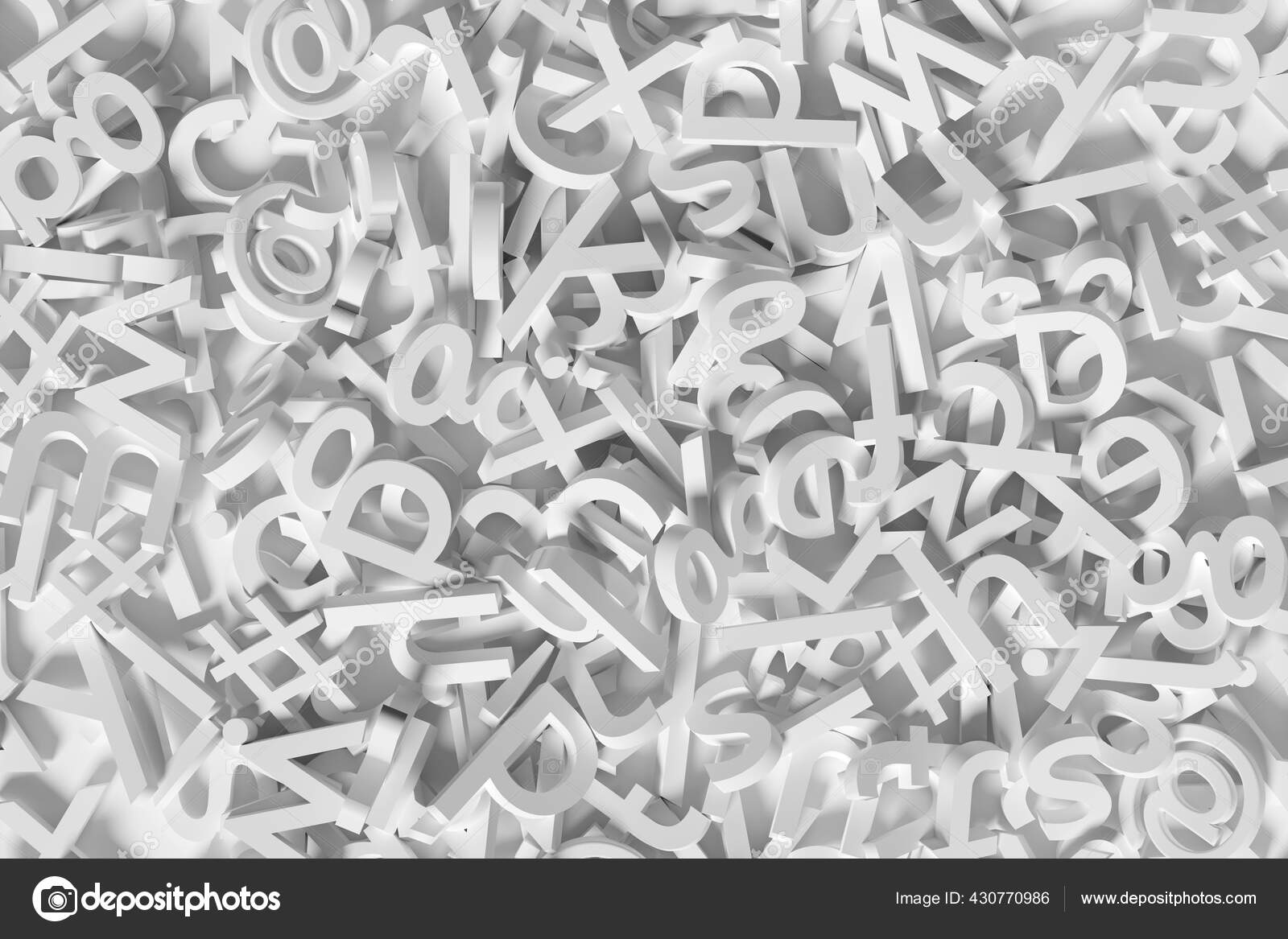 Background White Three Dimensional Alphabet Illustration Stock Photo by ...