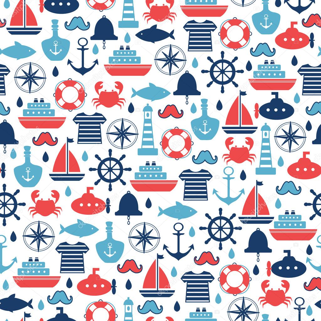 Nautical Pattern Wallpaper