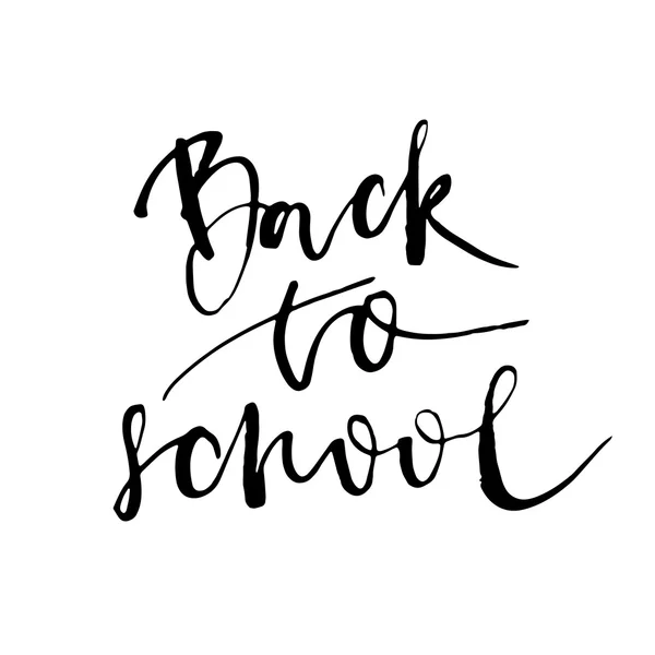 Back to school - lettering calligraphy phrase, handwritten text ...