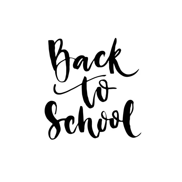 Back to school - lettering calligraphy phrase, handwritten text ...