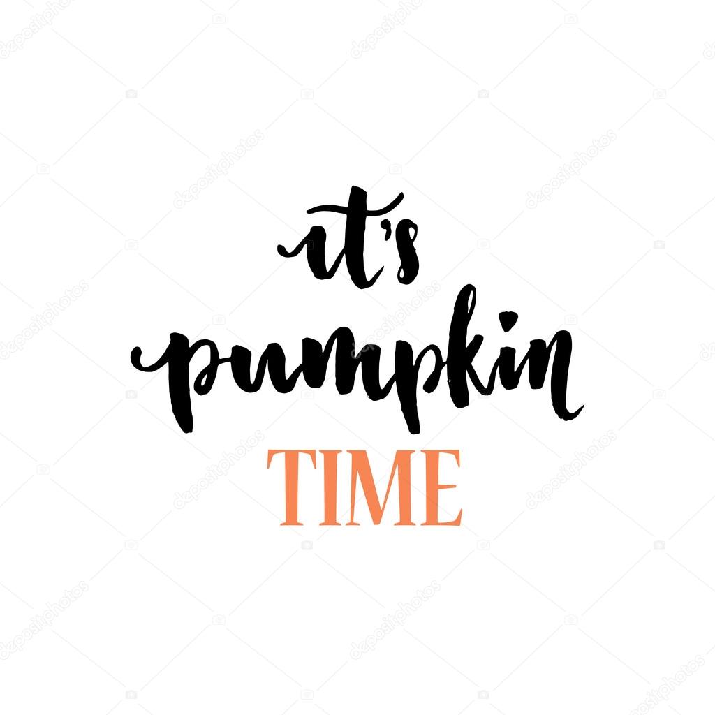 Its pumpkin season hand lettering vector Stock Vector Image by ©Ksu ...