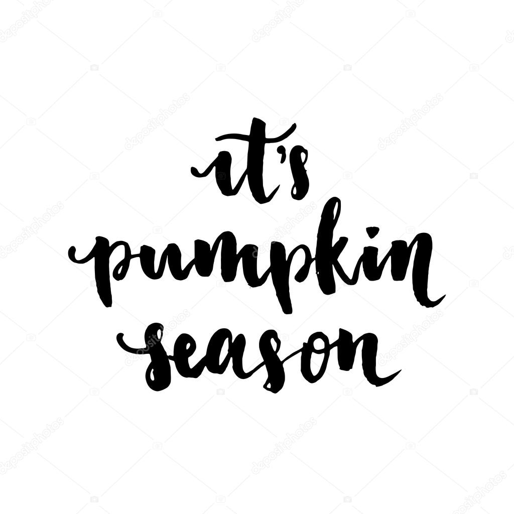 Its pumpkin season hand lettering vector — Stock Vector © Ksu_Ganz ...