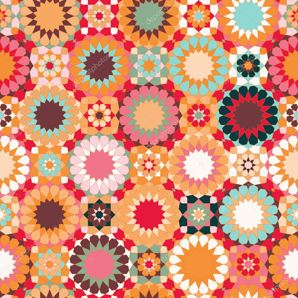 Seamless patchwork colorful islamic pattern — Stock Vector © Ksu_Ganz ...