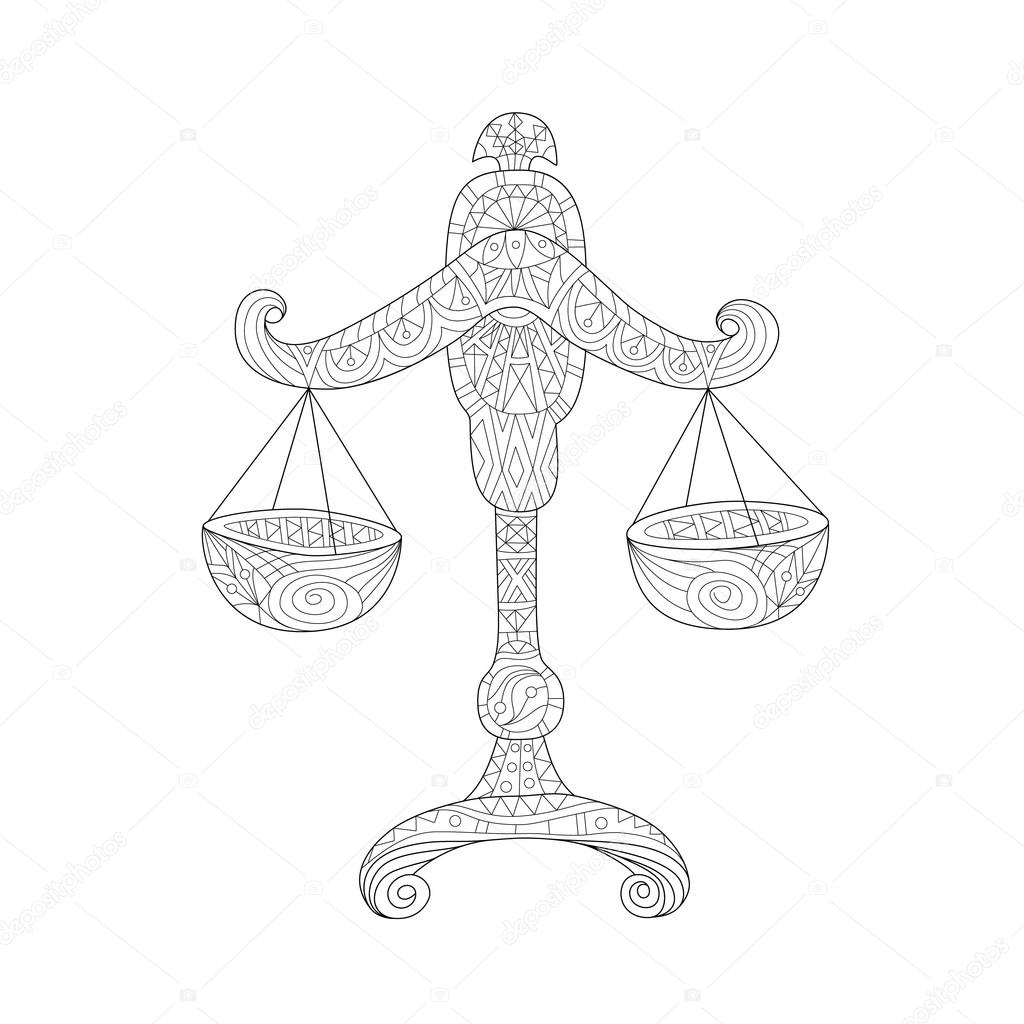 Free Balance Scale Coloring Pages Sketch Coloring Page