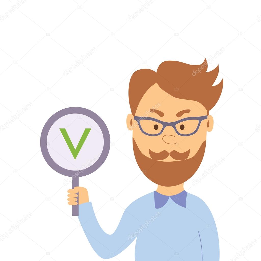 Man with correct symbol Stock Vector Image by ©svitlana_samokhina ...