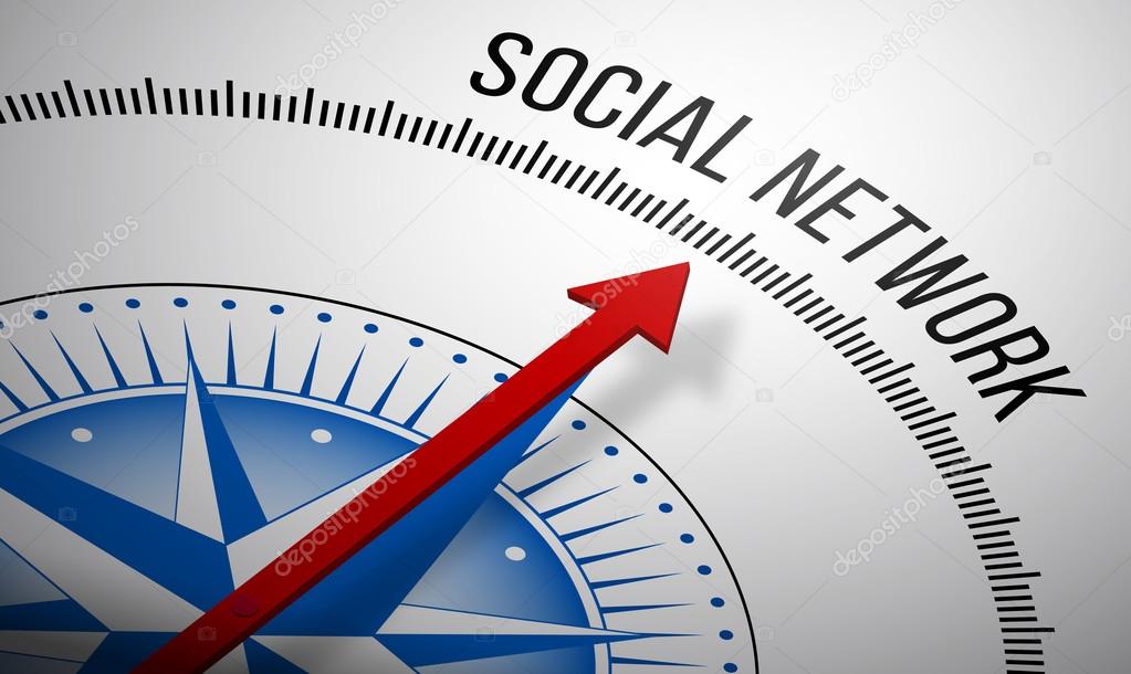 Compass with a Social Network icon. — Stock Photo © Octavus #89597842