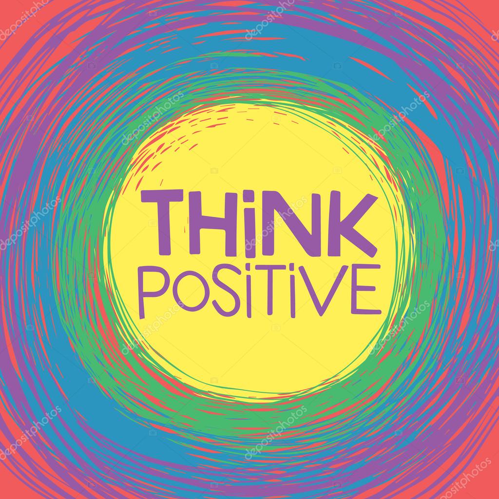 Think Positive card Stock Vector Image by ©Lazuin.gmail.com #123325376