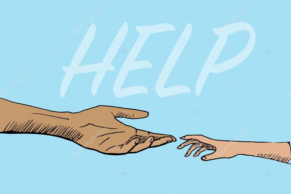 Two helping hands Stock Vector Image by ©hlivnyk.a.gmail.com #118261542