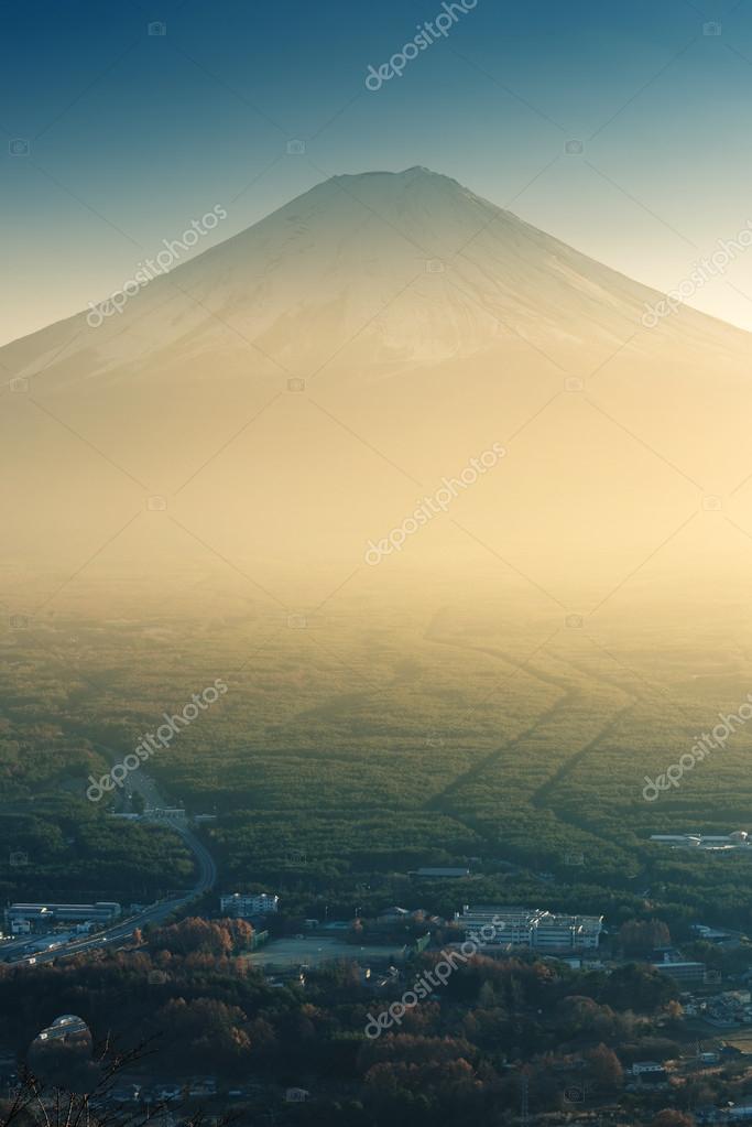 Mt. Fuji viewed from Kawaguchiko Tenjoyama Park Mt. Kachi Kachi Ropeway ...