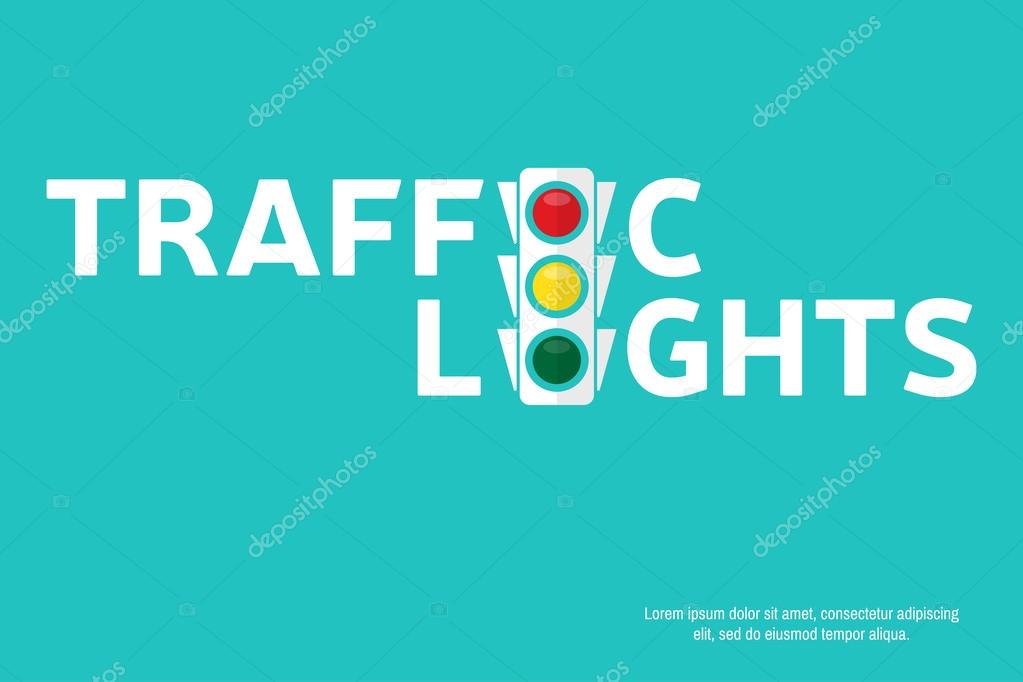 Traffic light background with place for your text. Semaphore design ...
