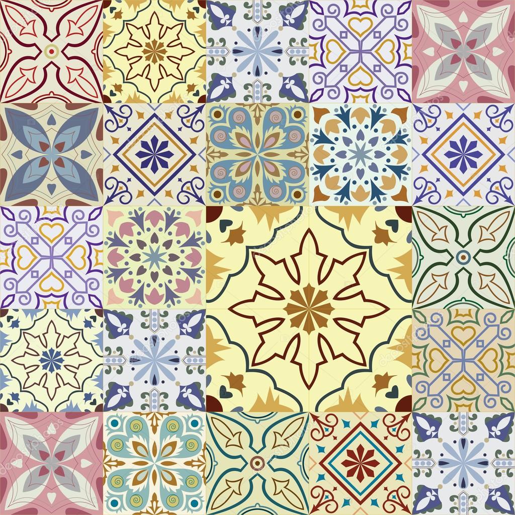 Big set of vector tiles background. Stock Vector by ©Claudia_Nuage ...