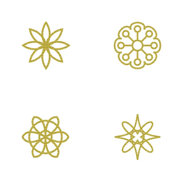 Set of nine golden symbols. Stock Vector Image by ©Claudia_Nuage #118608856