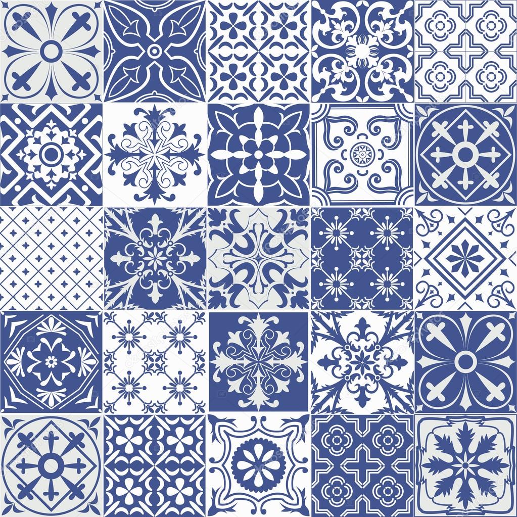 Big vector set of tiles background. Stock Vector by ©Claudia_Nuage ...