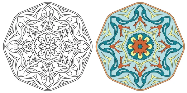 Set of two vector mandalas. — Stock Vector © Claudia_Nuage #99125968