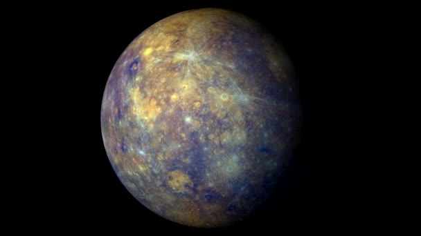 Mercury Rotating on Star Backgrund. Loopable — Stock Video © Yaroslav ...